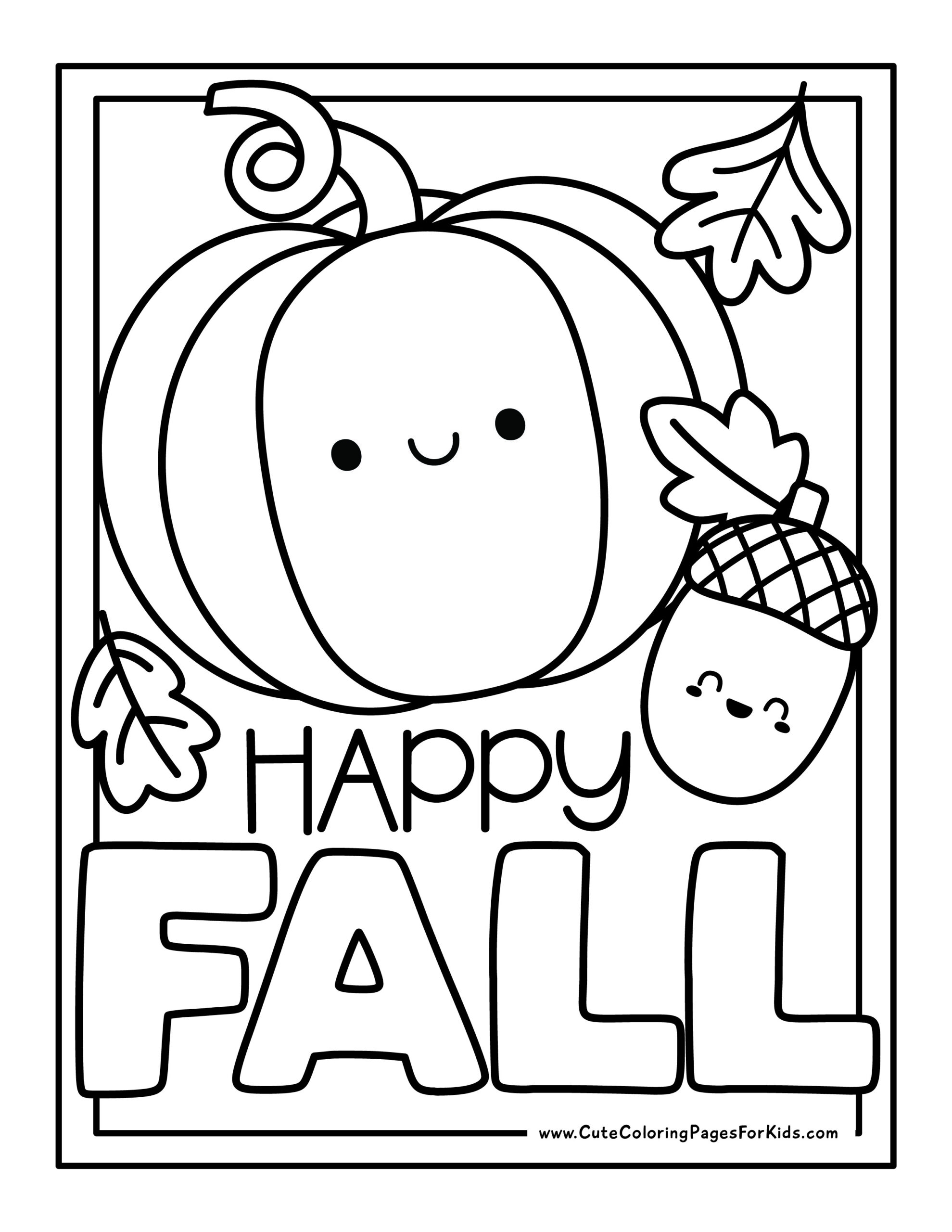 Free Printable Fall Coloring Pages - Free coloring pages to print