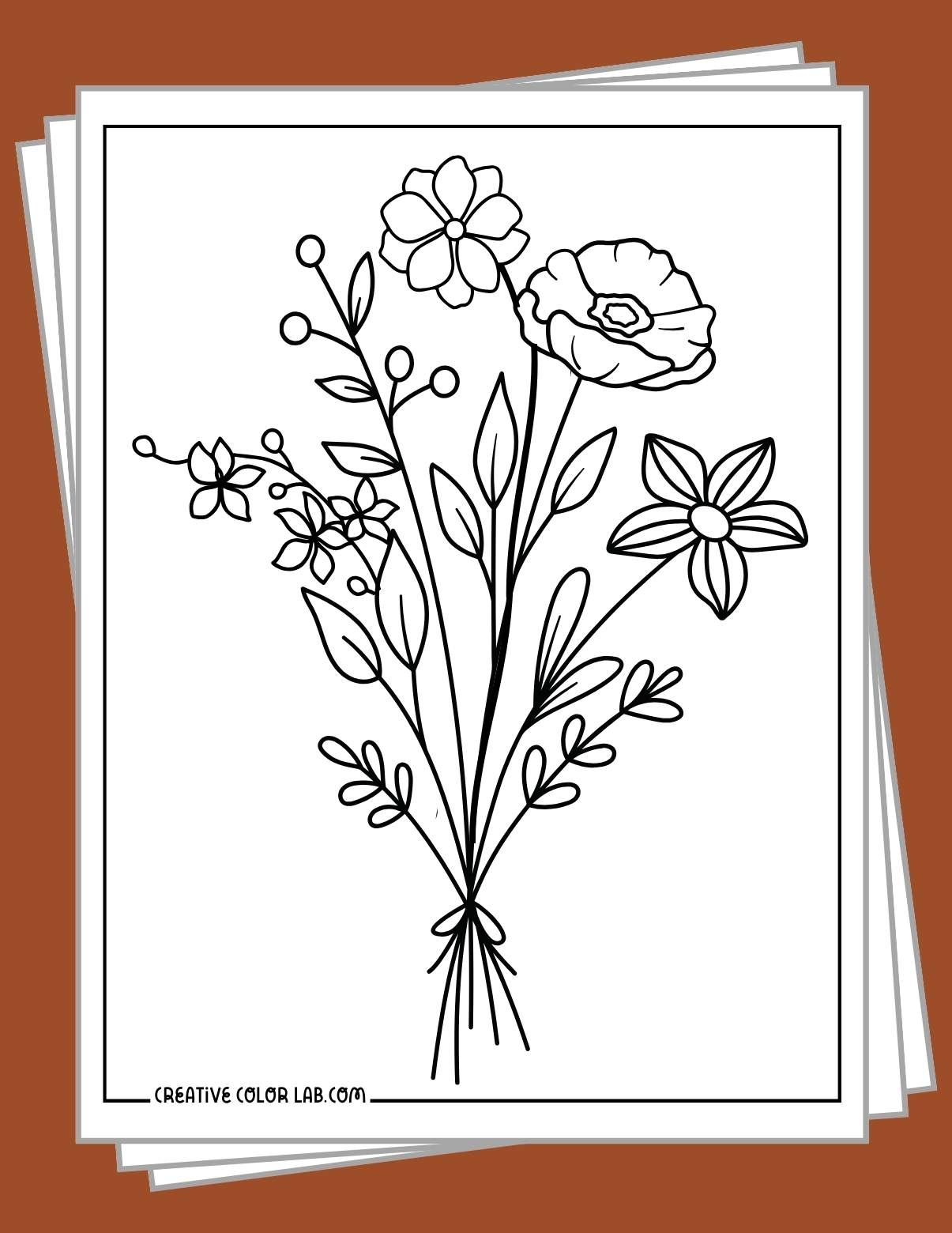 Flower Coloring Pages Free - Free coloring pages to print