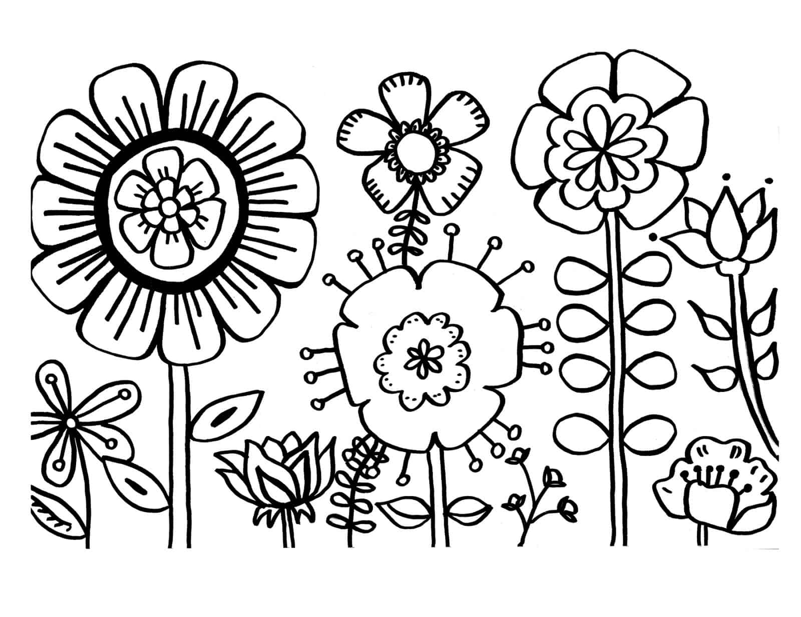 Free Printable Flower Coloring Sheets - Free coloring pages to print