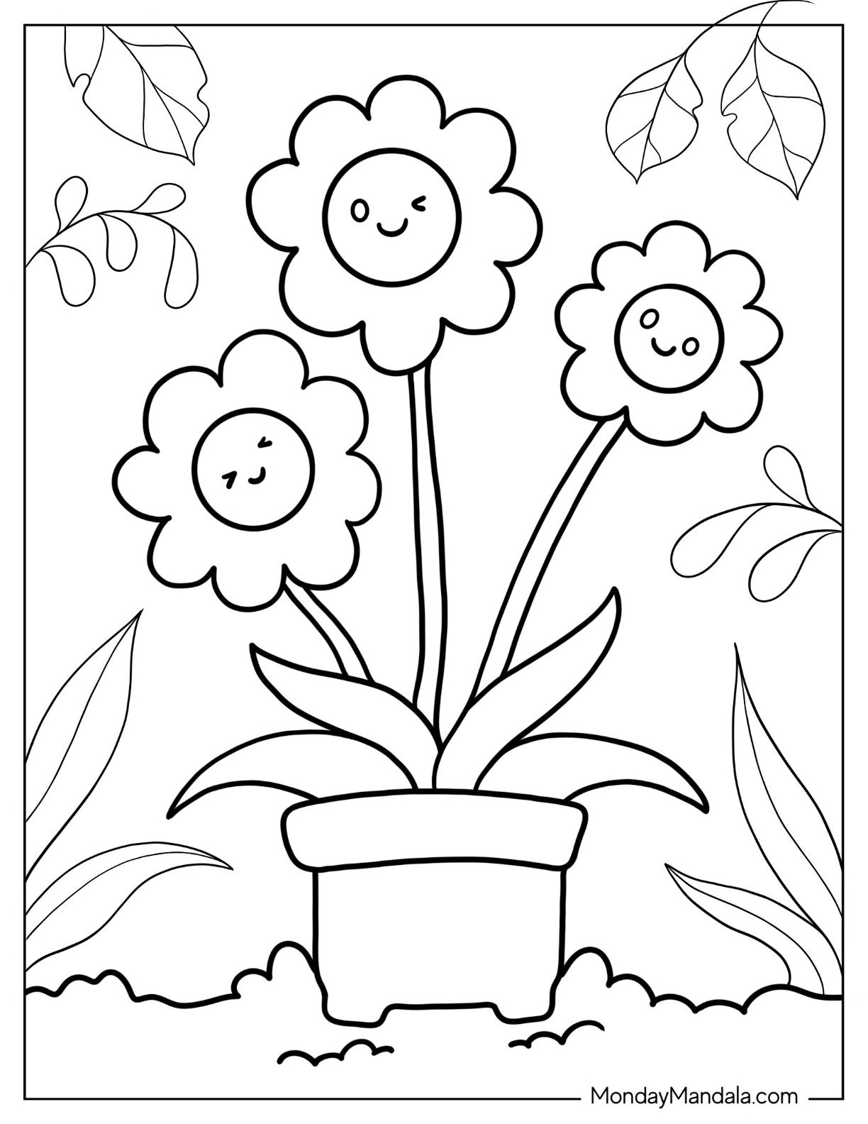 Flower Coloring Pages Free - Free coloring pages to print
